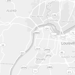 Louisville Metro Snow Map